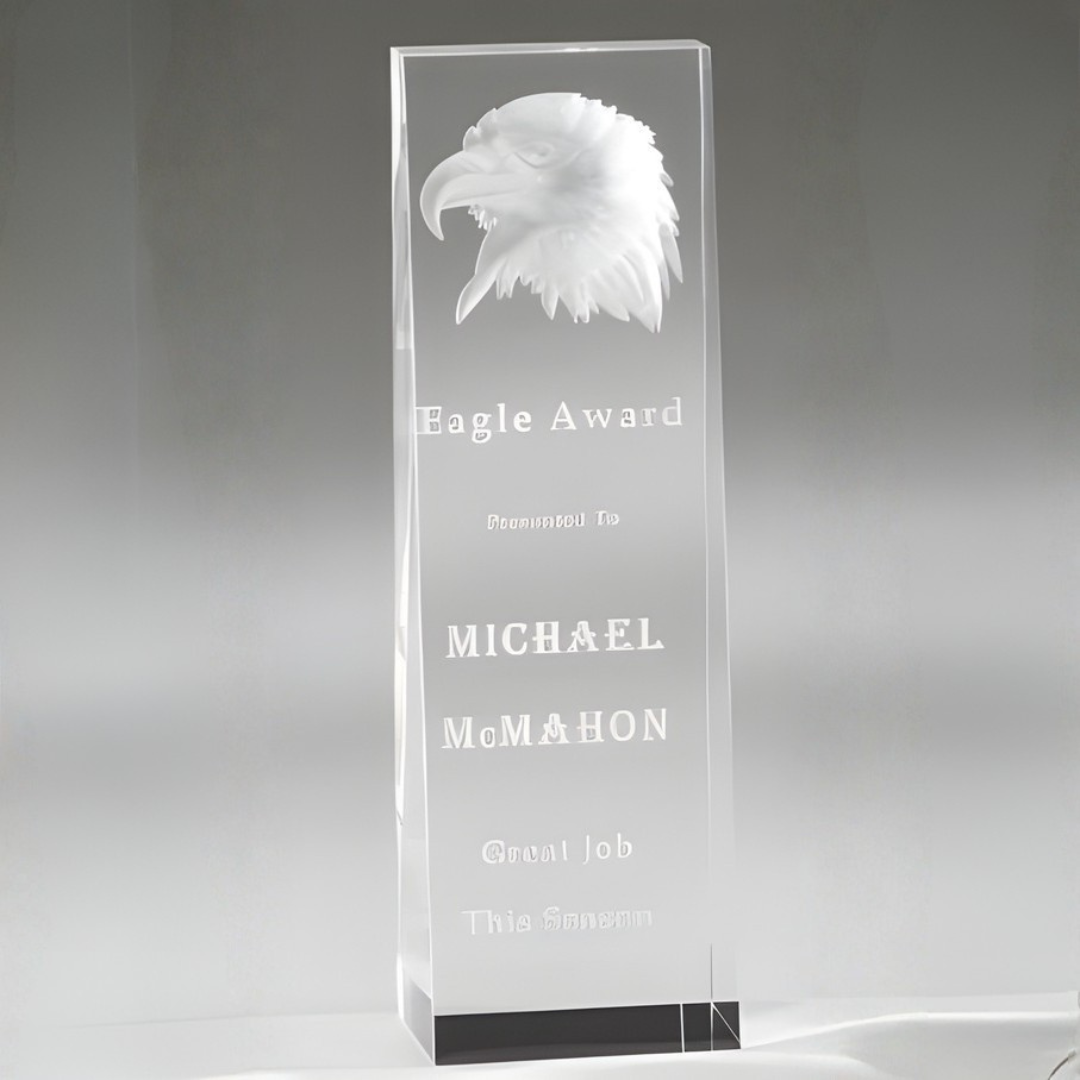 Eagle Tower Stand Up Acrylic Award – Bhive Awards