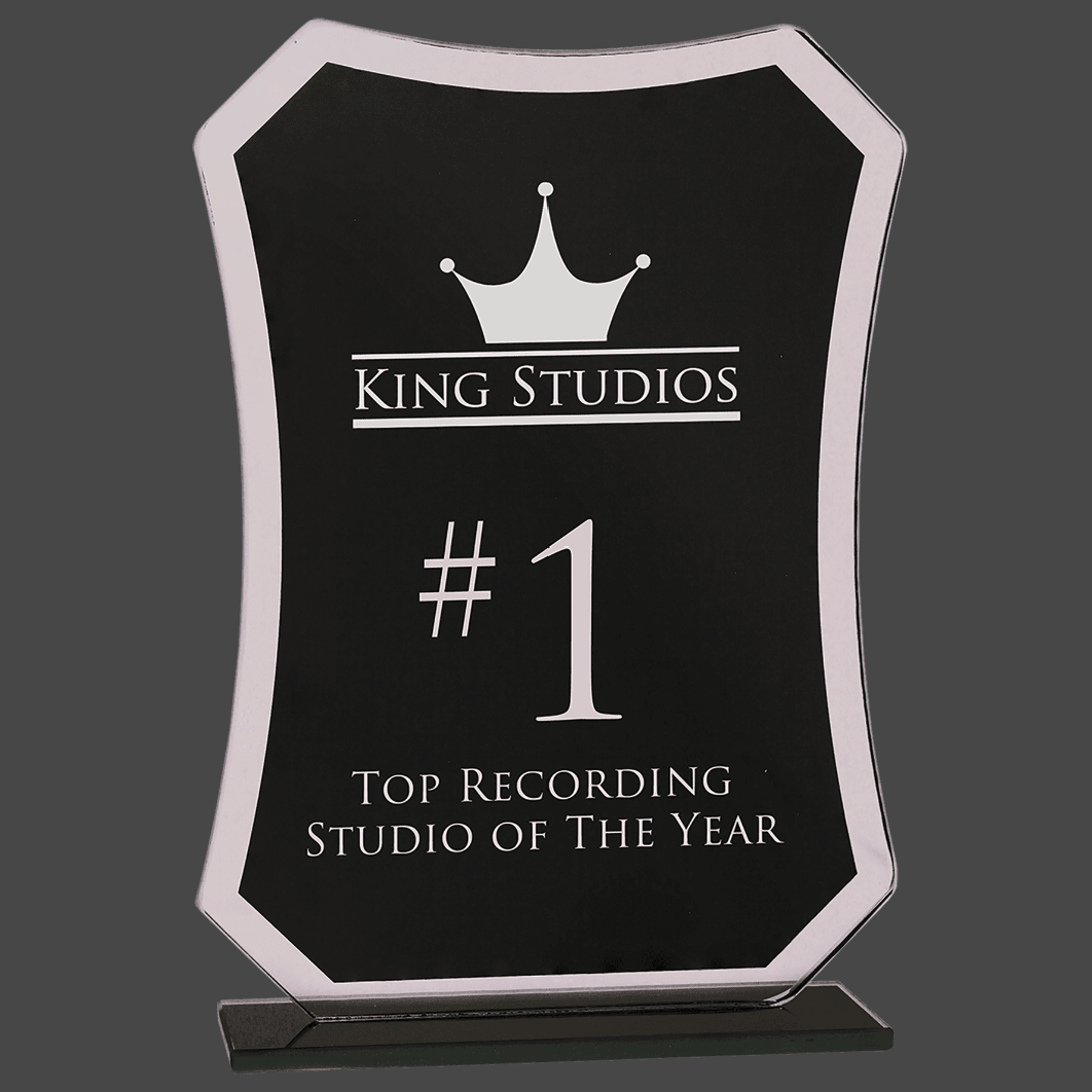 Black Rectangle Reflections Glass Stand Up Award – Bhive Awards